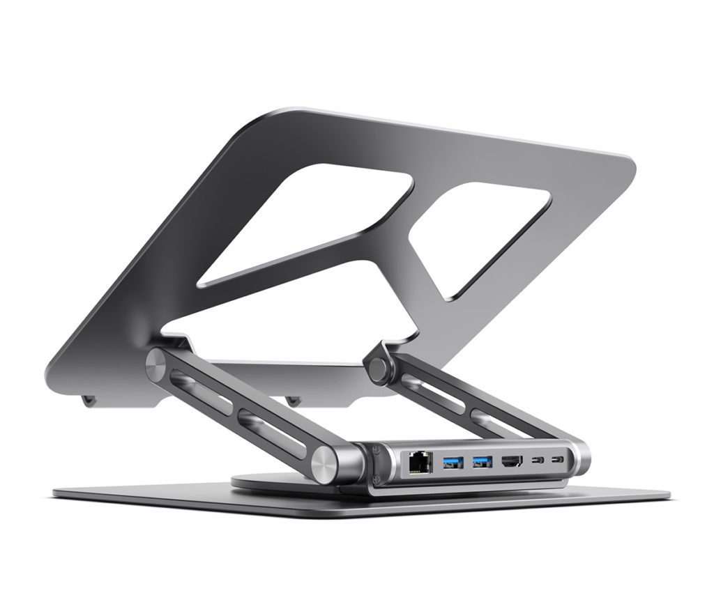 Innodude Swivel Laptop Stand with 5 Ports Detachable Hub - REGOTECH