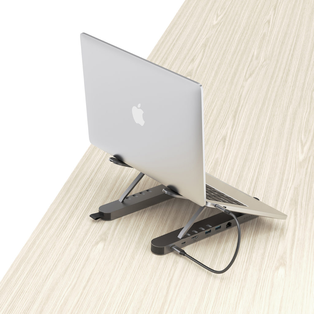 Innodude 2-in 1 Portable Laptop Stand & Extension Hub - REGOTECH